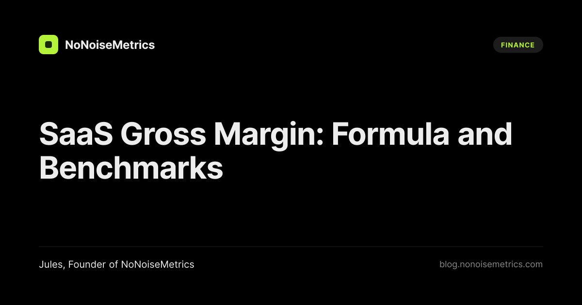 SaaS Gross Margin: Formula and Benchmarks
